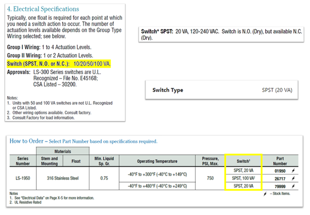 Volt-Amp (VA) Ratings for Gems Switches Explained